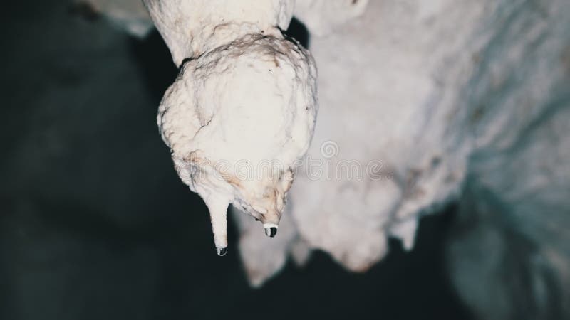 Underground Cave with Stalactite Rock Formations Hanging from Twins ...
