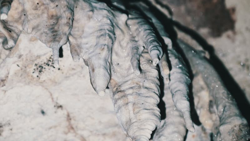 Underground Cave with Stalactite Rock Formations Hanging from Twins ...