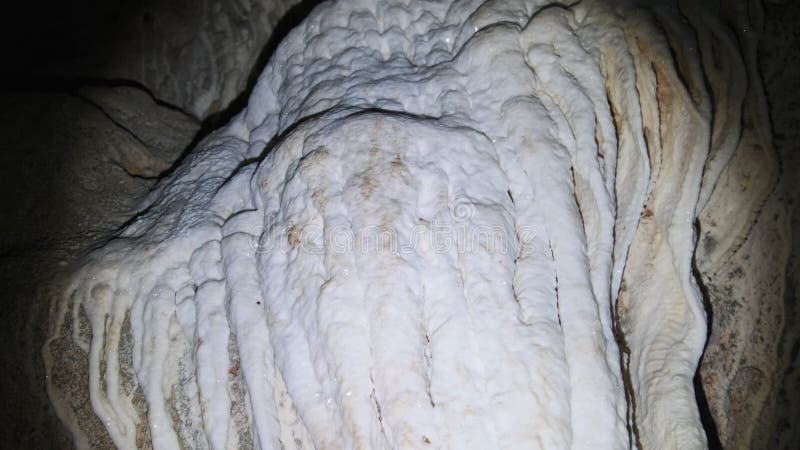 Underground Cave with Stalactite Rock Formations Hanging from Twins ...