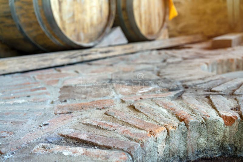 Underground Cellar for Storing Wine in a Georgian Winery Stock Photo ...