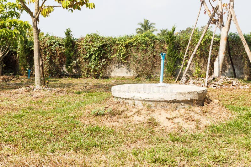 Underground Cement Cylinder of Lavatory Cesspit Stock Image - Image of ...