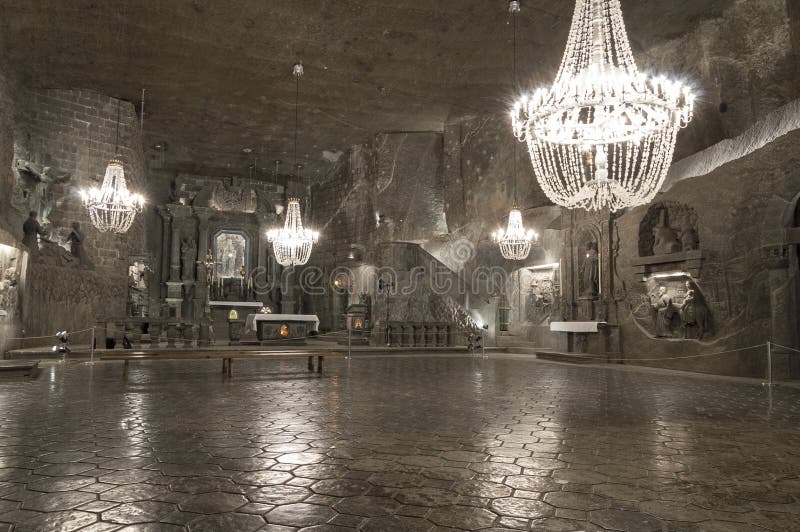 Underground Chamber in the Salt Mine, Wieliczka Editorial Photo - Image ...