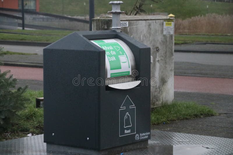 Underground Container for Residual Waste that Opens when a Pass with a ...