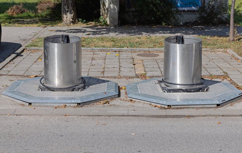 Underground Containers stock photo. Image of town, serbia - 230219988