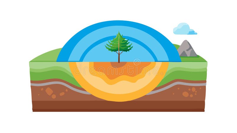 Underground Cross-Section Vector Illustration for Earth Sciences ...