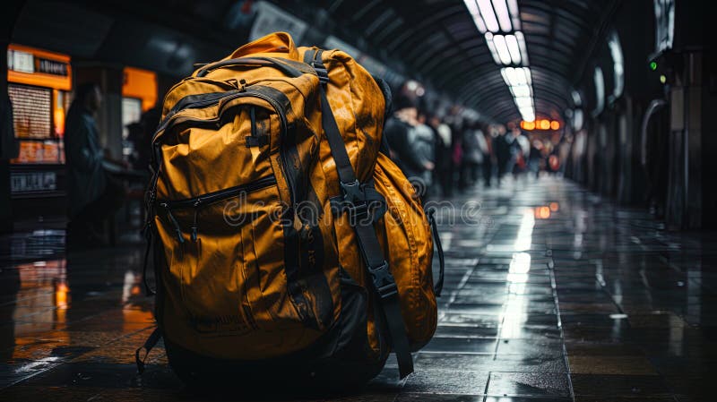 The Underground Descent in the Subway, Where Escalators Smoothly Fall ...