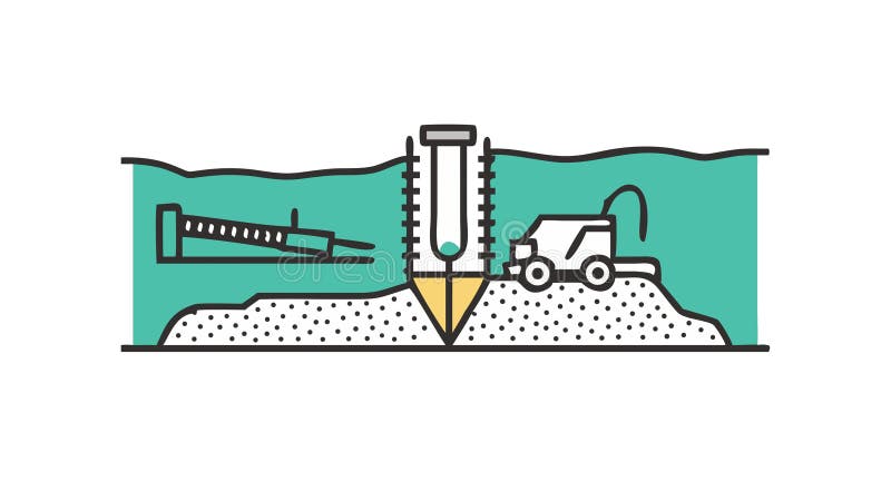 Underground Drilling Operation: Resource Extraction Engineering, Vector ...