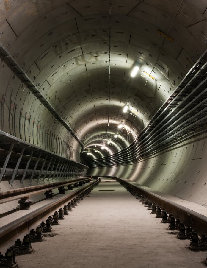 Underground Facility with a Big Tunnel Stock Photo - Image of hole ...