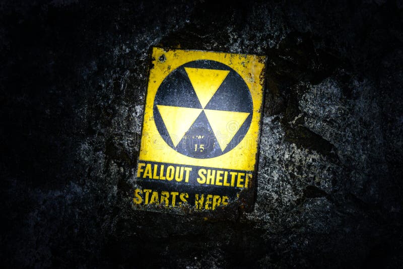 Fallout Shelter Sign stock photo. Image of fission, deepearth - 4263312
