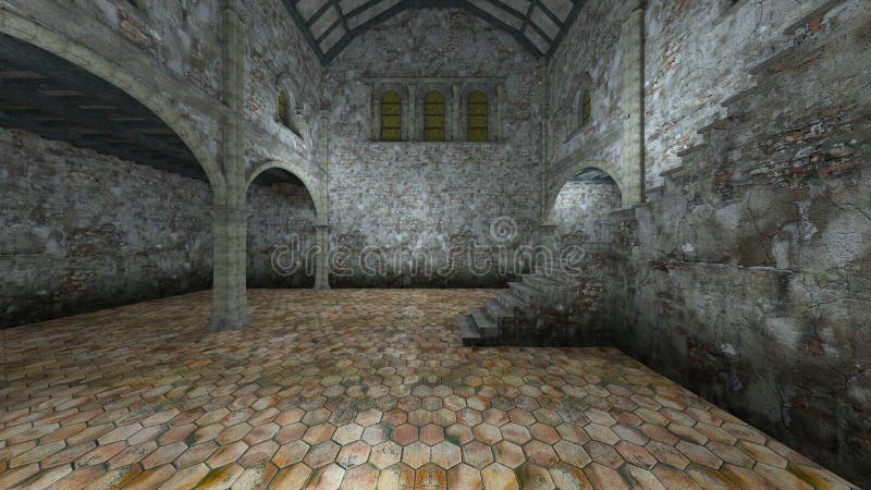 Underground fortress stock illustration. Illustration of dungeon ...