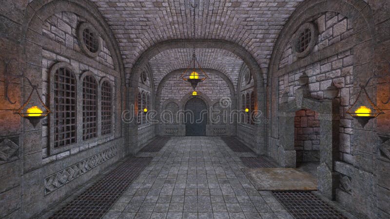 Underground fortress stock illustration. Illustration of dungeon ...