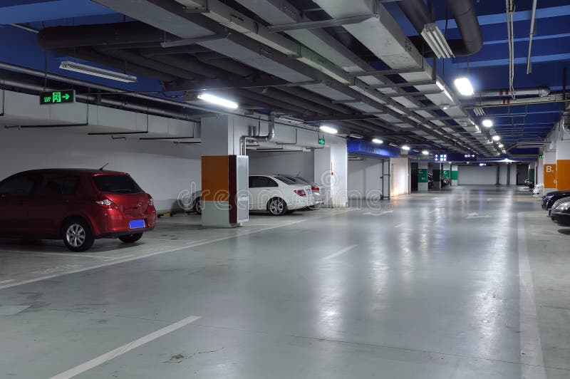 Underground garage stock photo. Image of empty, lonely - 21016612