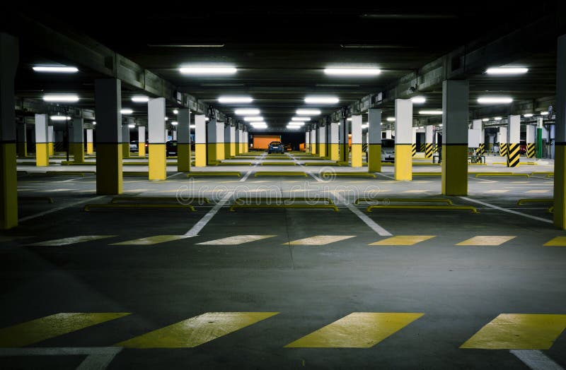 Underground Garage stock image. Image of road, city, color - 56468433