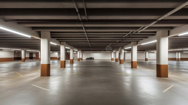 Underground Garage or Modern Car Parking. Generative Ai Stock ...