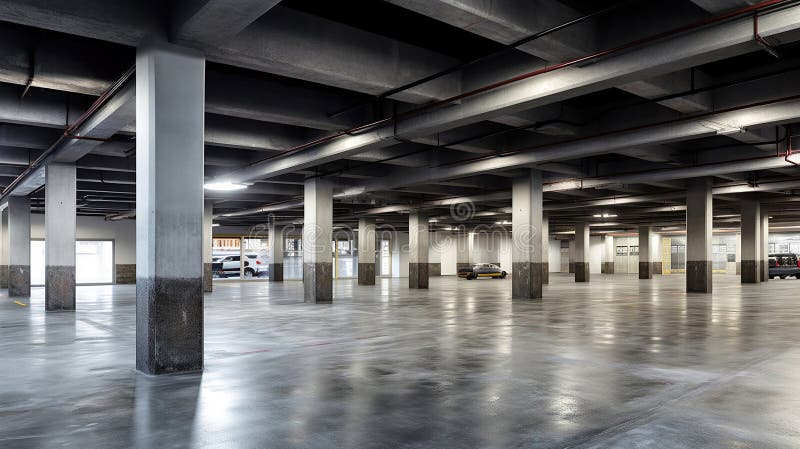 Underground Garage or Modern Car Parking. Generative Ai Stock ...