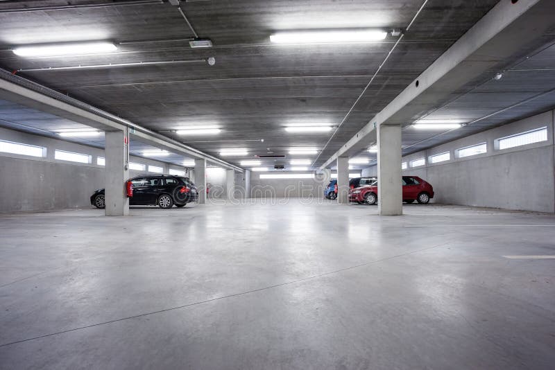 An underground garage stock photo. Image of interior - 89239468