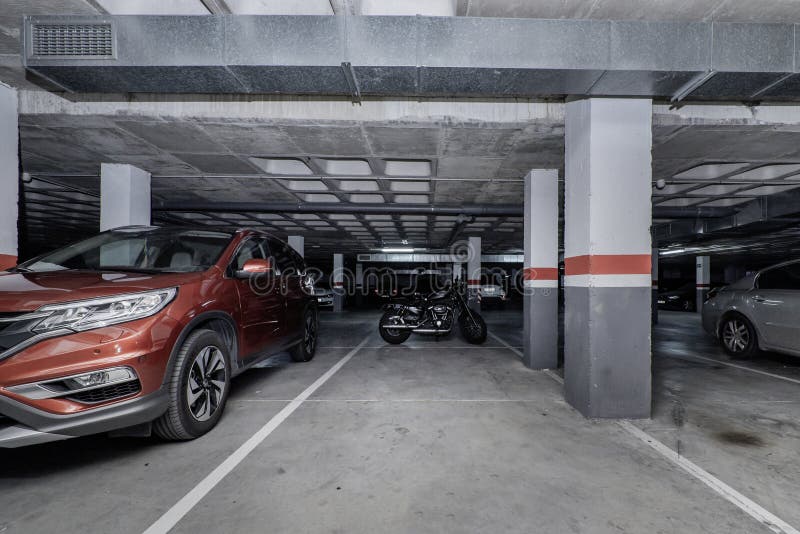 Underground Garage of a Residential Building Editorial Stock Photo ...