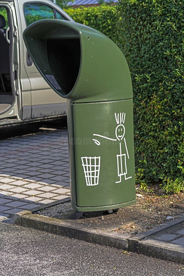 Underground Garbage Container and Bag 2 Stock Image - Image of scene ...
