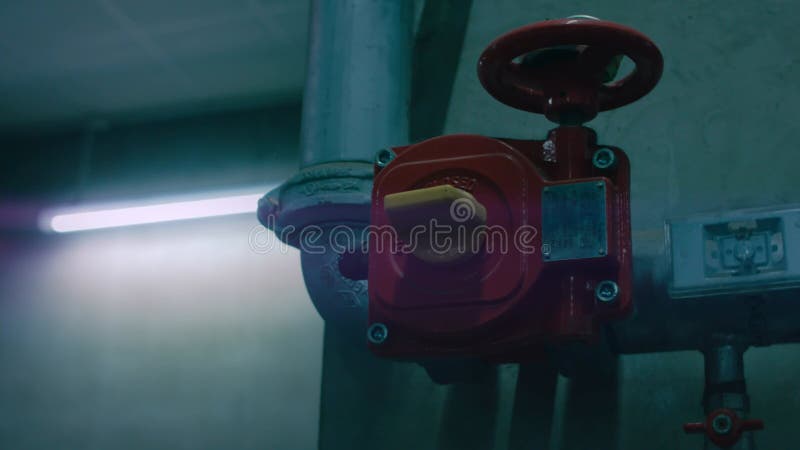 Underground Gas Control Valve. 4k Night Filming Stock Footage - Video ...