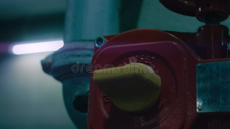 Underground Gas Control Valve. 4k Night Filming Stock Video - Video of ...