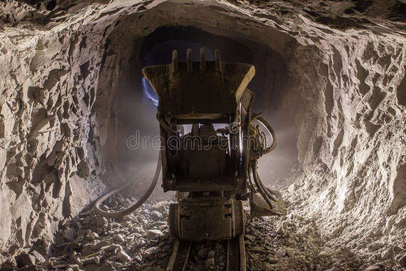 Underground Gold Mine Ore Loading Machine Stock Image - Image of ...