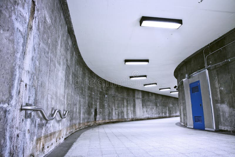 Underground Grunge Metro Corridor - No People Stock Image - Image of ...