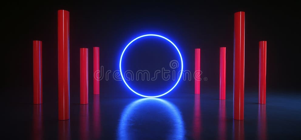 The Underground Hallway is Lined with Pillars Constructed from a ...