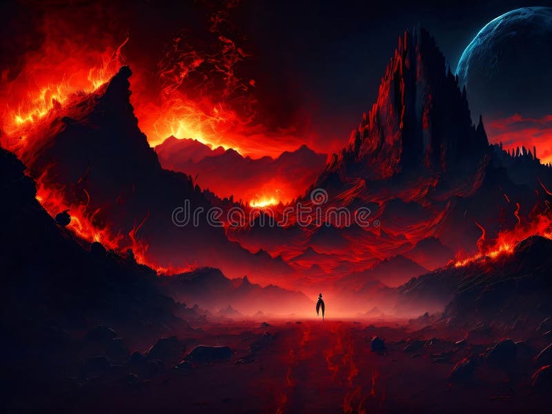 Hell Fantasy Landscape Stock Illustrations – 876 Hell Fantasy Landscape ...