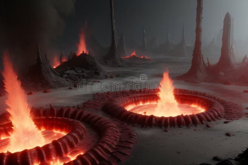 Hell Fantasy Landscape Stock Illustrations – 876 Hell Fantasy Landscape ...