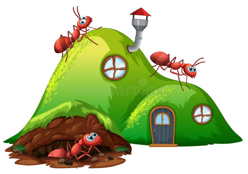 Underground hole ant home stock vector. Illustration of drawing - 131957697