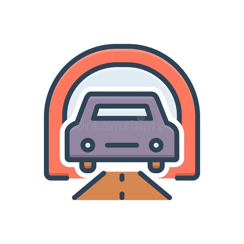 Color Illustration Icon for Underground, Automobile and Transportation ...