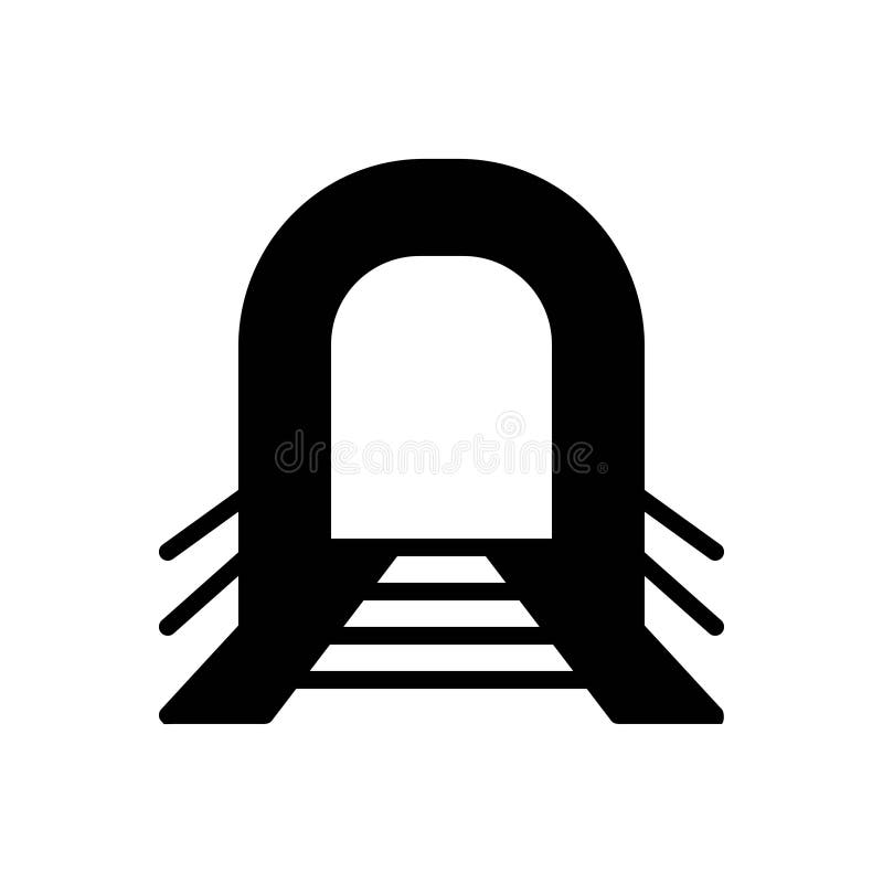 Black Solid Icon for Underground, Subterranean and Road Stock Vector ...