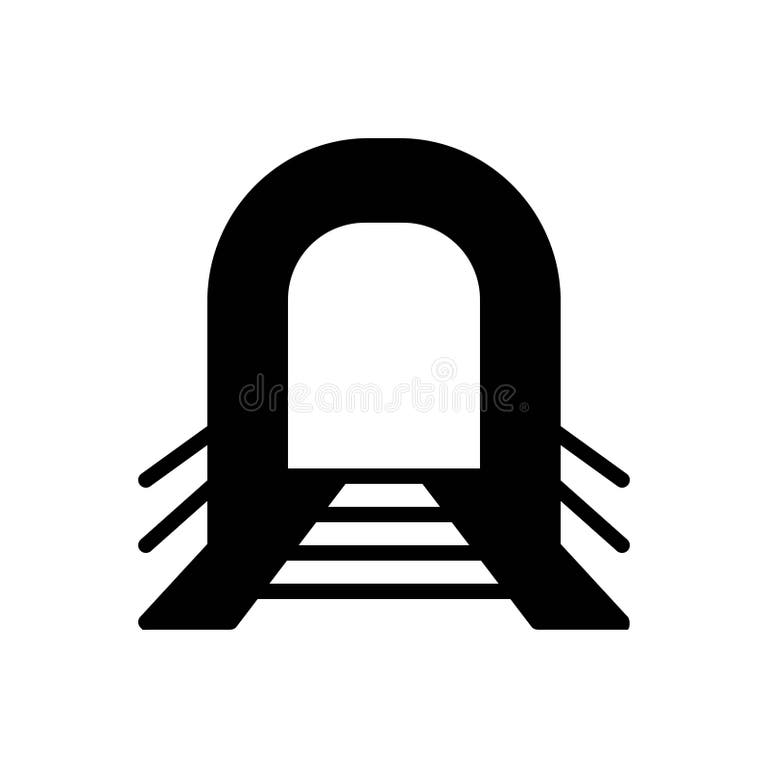 Black Solid Icon for Underground, Subterranean and Road Stock Vector ...