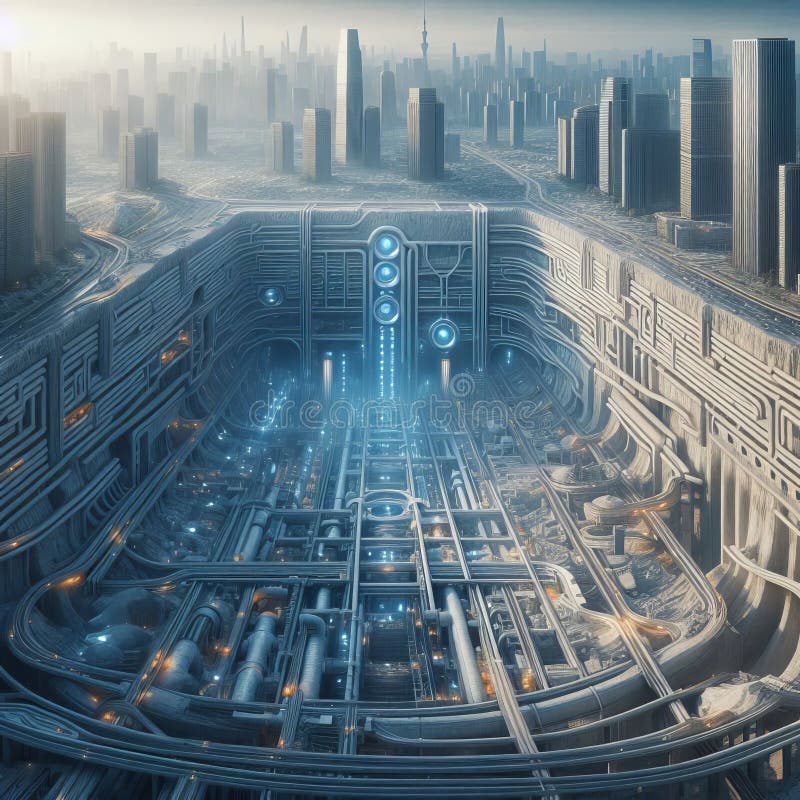 The Underground Infrastructure Test Site a City Built Primarily Stock ...