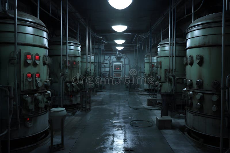 Underground Lab of Chemical Industry. AI Generated Stock Illustration ...