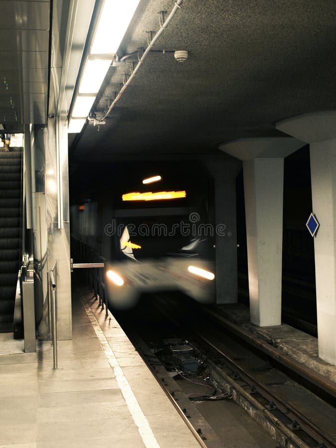 Underground metro stock photo. Image of station, tracks - 22747464