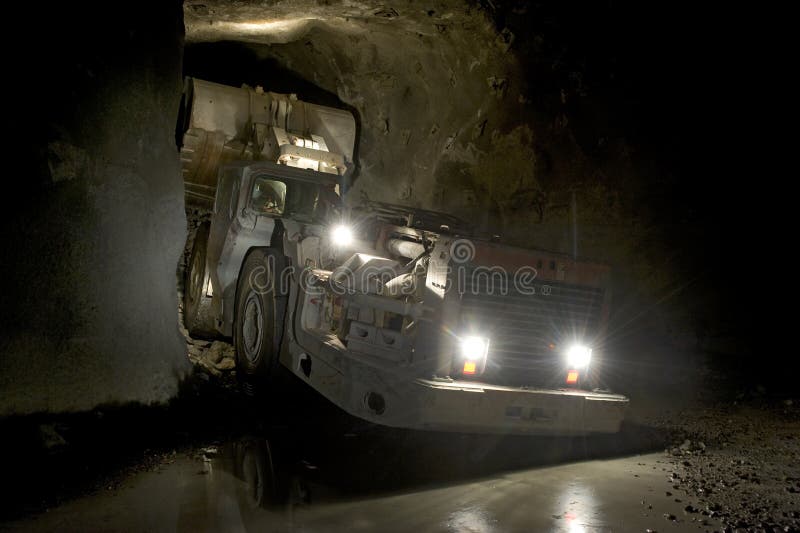 Underground mine loader stock image. Image of loader - 99649269