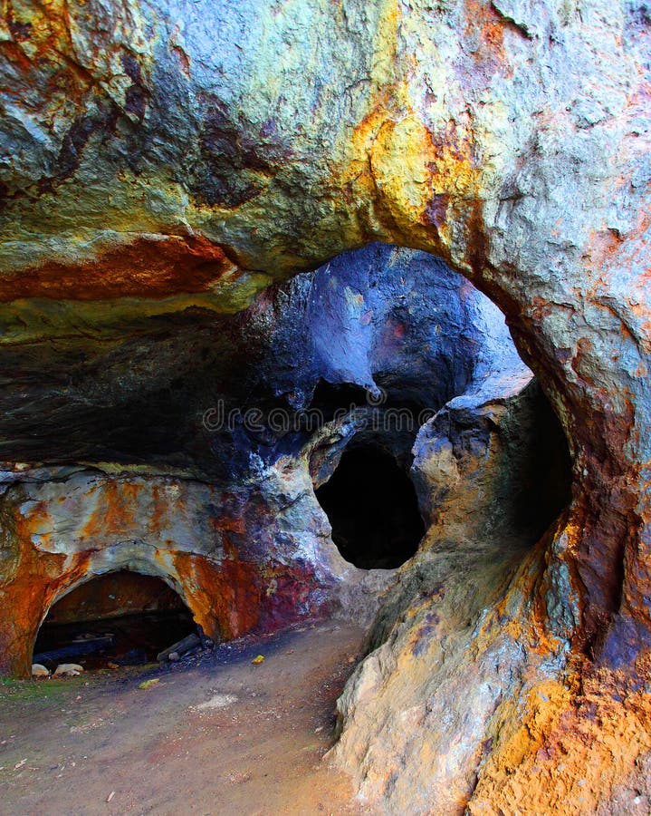 Underground Mine for Metallic Ore. Stock Image - Image of ancient ...
