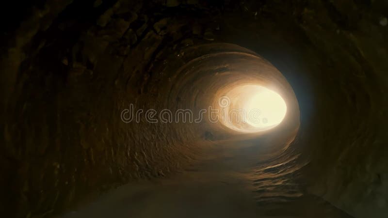 Underground Mine Shaft Tunnel with Rock Formations Illuminated by ...