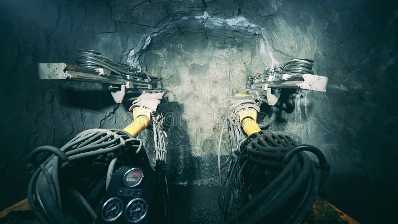 Underground Mine with System of Pipelines. Underground Development ...