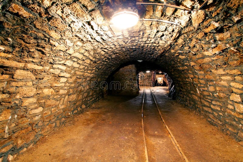 Underground Mine Tunnel, Mining Industry Stock Image - Image of coal ...