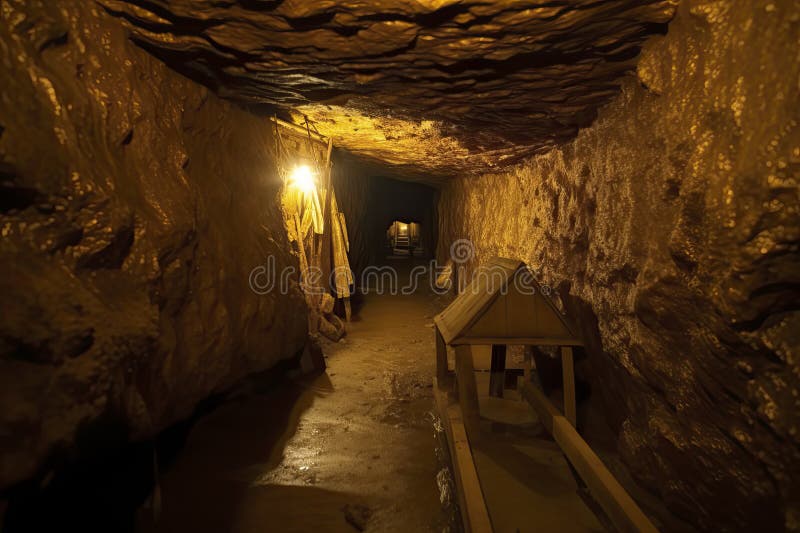 Underground Mine Tunnel, Mining Industry Stock Illustration ...