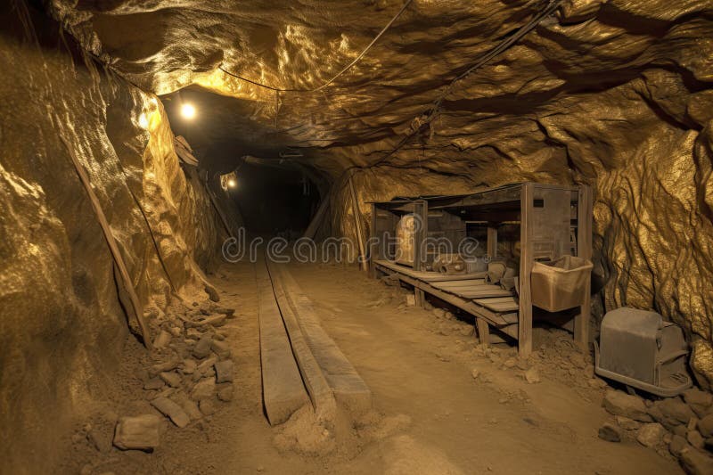 Underground Mining Tunnel Stock Illustrations – 829 Underground Mining ...