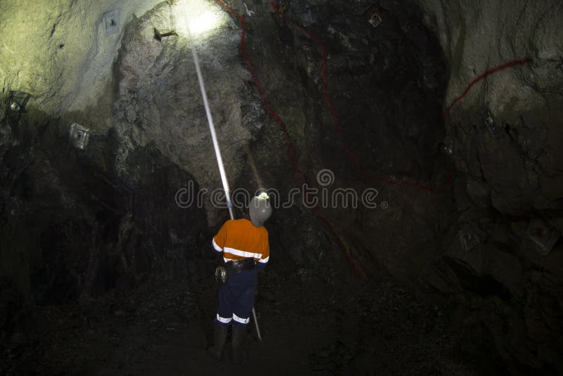 Underground Miner stock image. Image of person, look - 146075391
