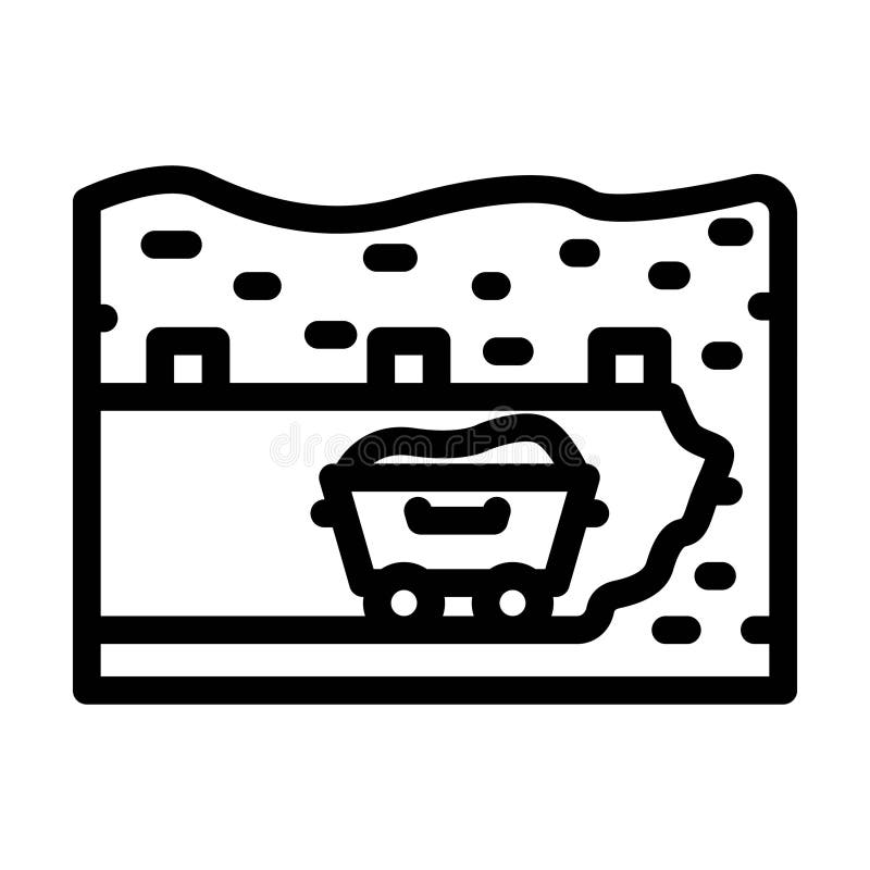 Mining line icons stock vector. Illustration of miner - 62125406