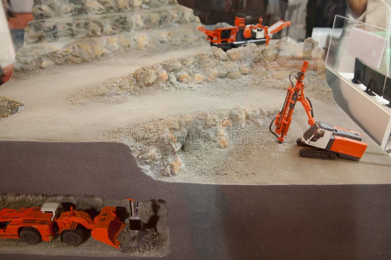Underground Mining Mini Model Stock Image - Image of equipment ...