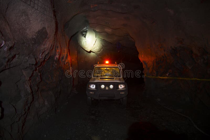 Underground Mining Tunnel Entrance Stock Image - Image of miners ...