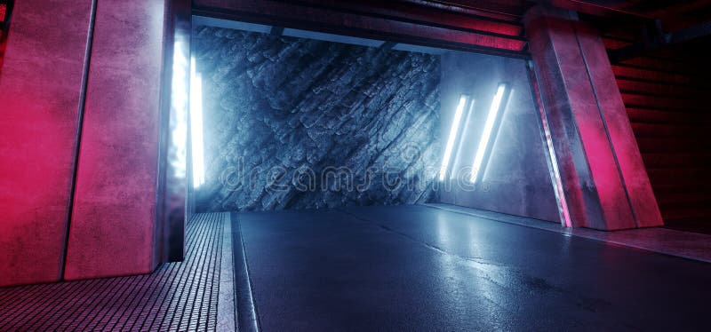Underground Neon Cyber Sci Fi Futuristic Rock Wall Cement Concrete ... Underground Neon Cyber Sci Fi Futuristic Rock Wall Cement Concrete ...