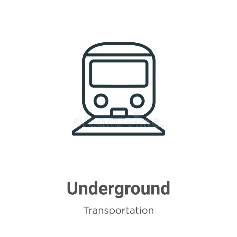 Underground Outline Vector Icon. Thin Line Black Underground Icon, Flat ...
