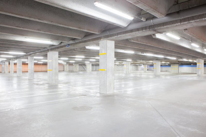 An underground garage stock photo. Image of garage, place - 107630156